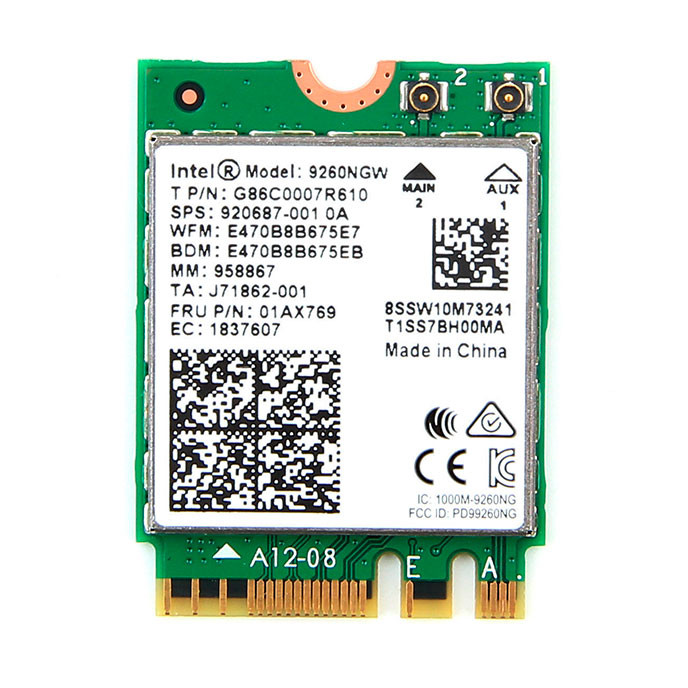 Wi-Fi модуль Intel Wireless-AC 9260 M.2 1.73Gbps 802.11ac Bluetooth 5.0 ...