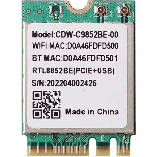 Wi-Fi модуль Realtek Wi-Fi 6 AX1800 M.2 802.11ax Bluetooth 5.2 ...