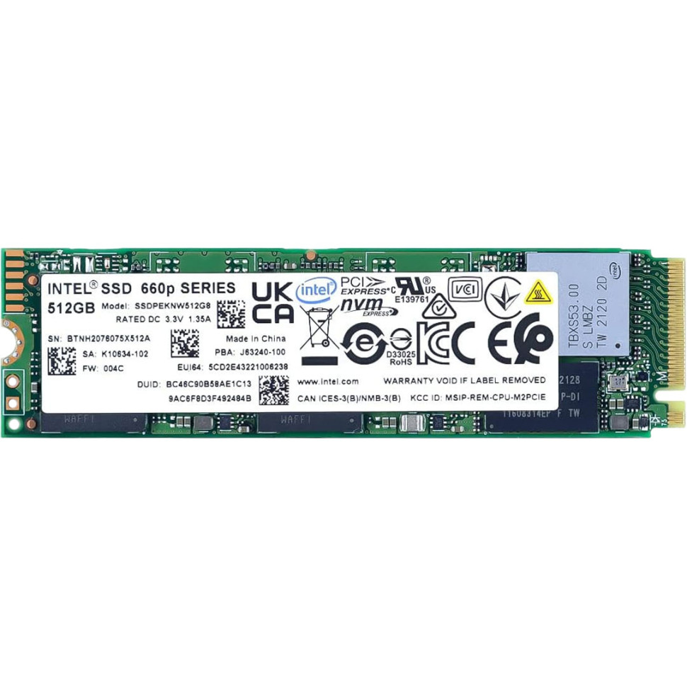 SSD диск Intel 660p 512Gb NVMe PCIe M.2 2280 (SSDPEKNW512GB) – ціна ...
